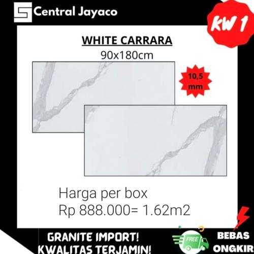 Jual Granit / Granite Tile 90x180 glazed tiles White Carrara - Jakarta ...
