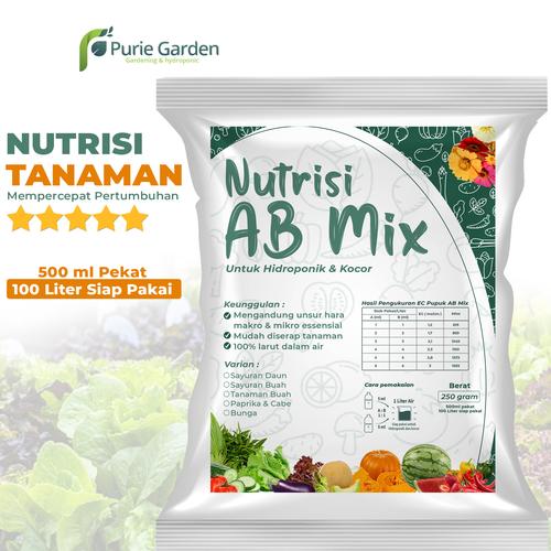 Promo AB Mix Pupuk Nutrisi Hidroponik ALL Varian 250gr 100 Liter PG KDR ...