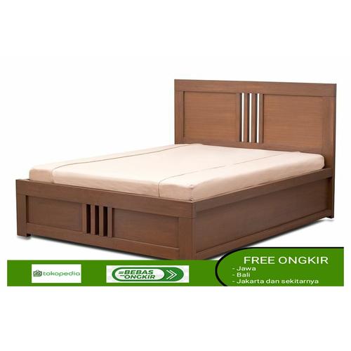 Jual dipan ranjang minimalis kayu jati \ tempat tidur kayu jati ...