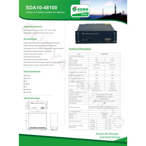 Jual Battery Shoto SDA10-48100 Lithium-ion Battery System - Kab. Bekasi ...