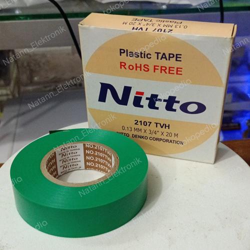 Jual 4162 isolasi isolatip insulation tape listrik nitto hijau 3/4x20 ...