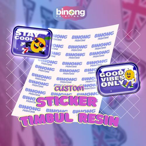 Jual Stiker Timbul / Sticker Label / Stiker Resin / Epoxy - PUTIH ...