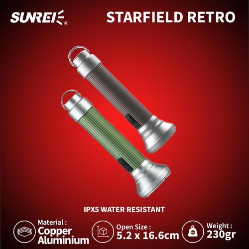 Promo Senter Jadul Sunrei Starfield Retro Flashlight Rechargeable ...