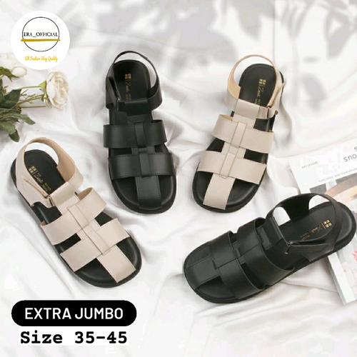 Jual BIG SIZE 35-45 Sendal Sepatu Kulit Wanita Size Jumbo Besar ...