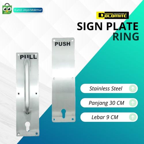 Jual Sign plate push pull gagang pintu tarik dorong with ring panjang ...