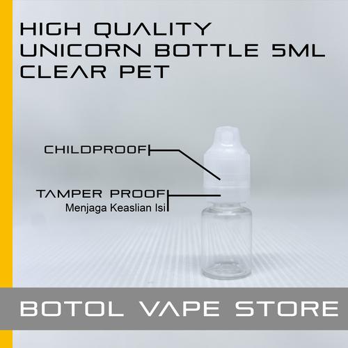 Jual Botol Unicorn Clear 5ml Tutup Putih/WHITE PET - Kota Tangerang ...