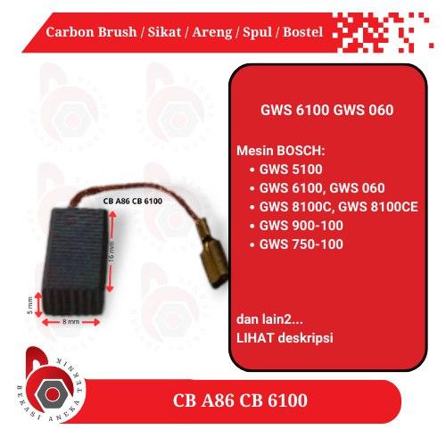 Jual Sepul Areng Carbon Brush CB 6100 A86 Mesin Gerinda GWS-6100 GWS060 ...