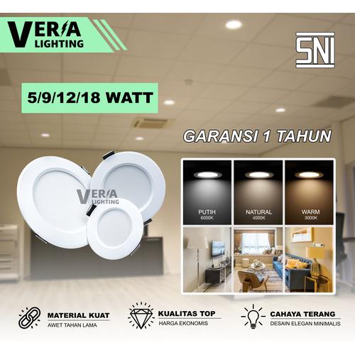 Jual Panel LED 5W 9W 12W 18W Lampu Downlight Plafon Bulat Inbow ...