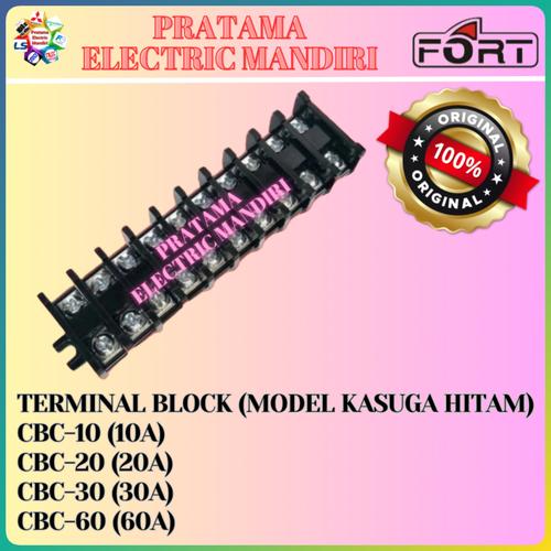 Jual FORT TERMINAL BLOCK MODEL KASUGA HITAM CBC-10 CBC-20 CBC-30 CBC-60 ...