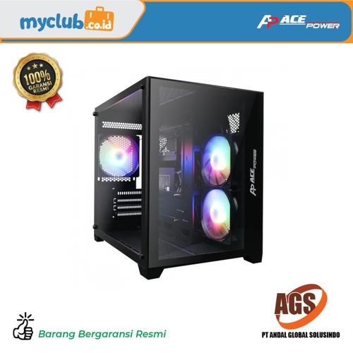 Jual Casing Ace Power Olaf - microATX Tempered Glass include 3 Fan Argb ...
