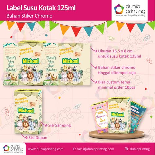 Jual Stiker Label Ulang Tahun Susu Kotak 125ml - 02 - Jakarta Barat ...