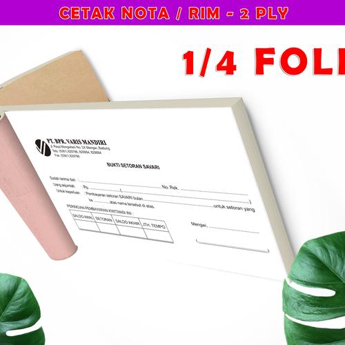 Jual Cetak Nota / Kwitansi / bill / Captain Order | Rangkap 2 | 1/4 ...