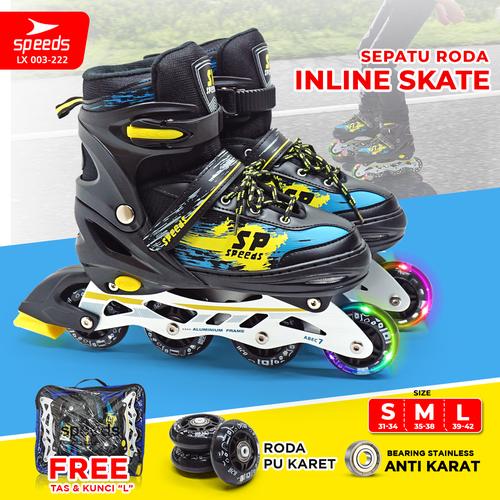 Jual SPEEDS Sepatu Roda Skate Anak Inline Roda Remaja Full Karet PU 003 ...