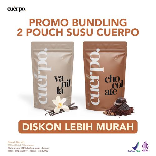 Jual Bundling 2 Pouch - Susu CUERPO 2 LBS 945gr Coklat & Vanilla ...