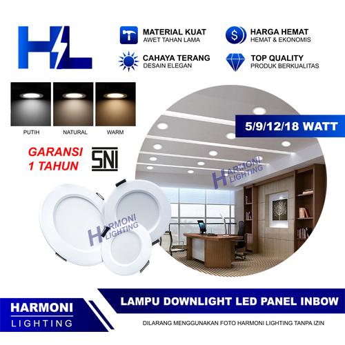 Jual Lampu Downlight LED Plafon 5 Watt Putih/Warm White/Natural Garansi ...