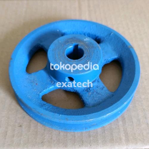 Jual Pulley puli B1 - 6 inch as 19 20 22 24 25 28 30 32 35 38 mm besi ...