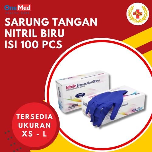 Jual Sarung Tangan Nitril Hand Glove Nitrile Handscoon Handschoen Biru ...