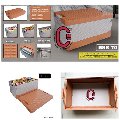 Jual Club Storage Container Organizer Box Besar Plastik Rotan Tebal RSB ...