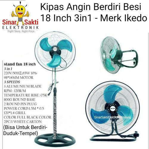 Jual Kipas Angin Besi Tornado Arashi Industri 3 in 1 18" 18 inch ...