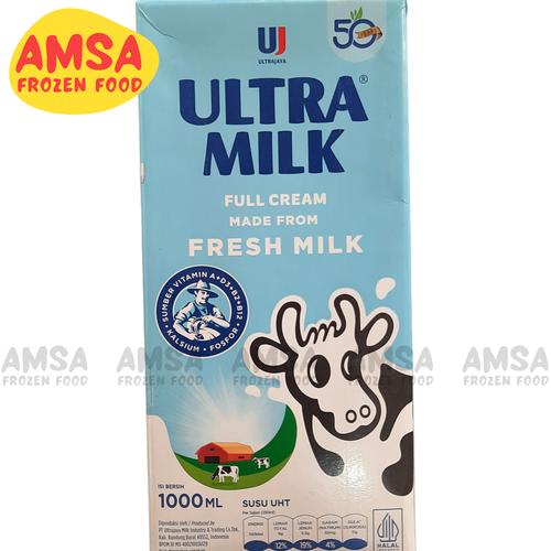 Jual Ultra Milk Fresh Milk Full Cream 1000 ml / Susu Sapi UHT 1 liter ...