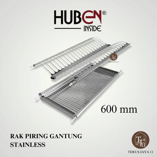 Jual HUBEN Rak Piring Gantung 60 cm / Stainless Steel Dish Rack Gelas ...