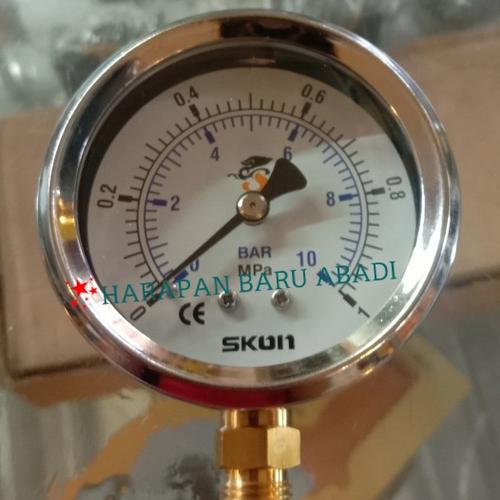 Jual Pressure Gauge Stainless SKON 4" inch 1 Mpa 10 Bar SS Brass - Jakarta Barat - Harapan Baru ...