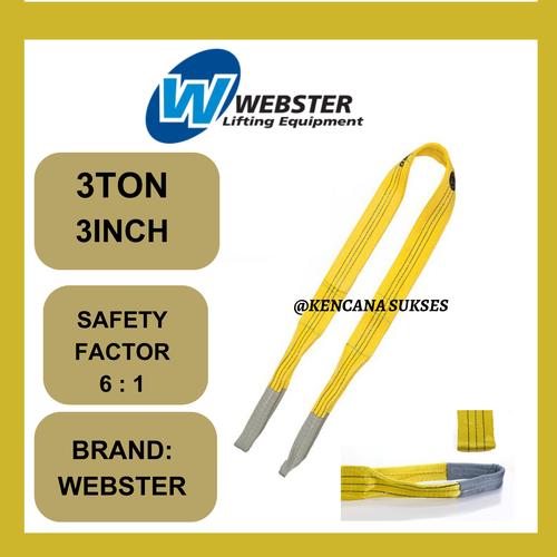 Jual Webster webbing sling 3Ton x 3" / Tali angkat 3Ton x 3 Inch ...