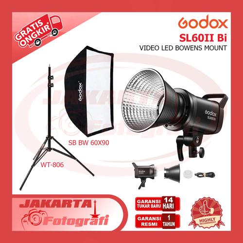 Promo GODOX SL-60II BI VIDEO LED BOWENS MOUNT SL60 II BI LAMPU STUDIO ...
