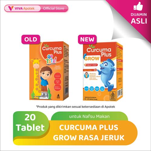 Promo Curcuma Plus Grow Rasa Jeruk untuk Nafsu Makan (20 Tablet ...