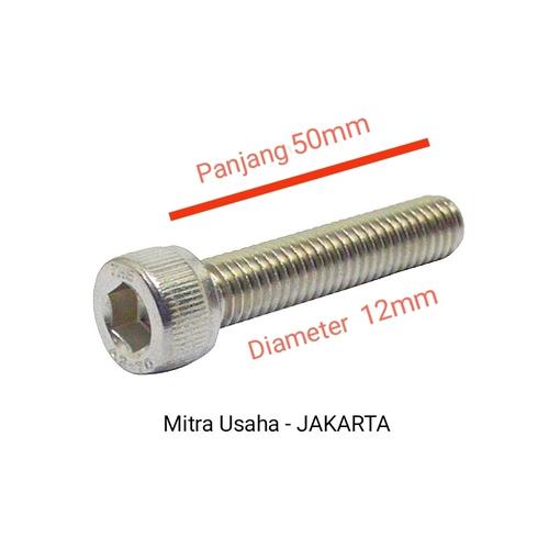 Jual Baut L sus304 m12x50 / Hex Socket head cap Screw / ss304 / A2-70 ...