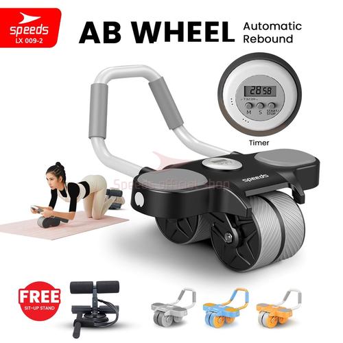Promo SPEEDS AB Wheels Roller Plank Trainer 2in1 Sit Up Timer Fitness ...