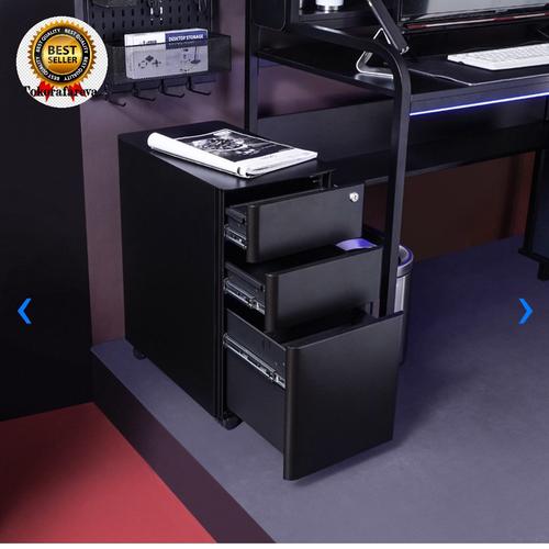Jual Laci full besi Laci Kantor Pedestal 30x50x60 Cm - Hitam roda 4 pcs ...