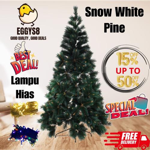 Jual Pohon Natal Original Premium Polos "Snow White Pine Tree" 2FT ...