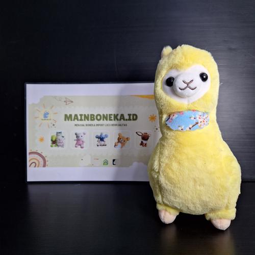 Jual Boneka Alpaca Kuning Syal Biru Lembut Original Fun Claw Cantik ...