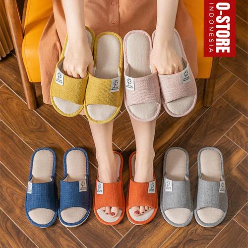Jual Sendal Slop Wanita Pria Sandal Rumah Anti Slip Slipper Lavender ...