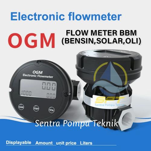 Jual Flow meter Solar 1 inch Oval Gear Flowmeter Electronic Digital 1 ...
