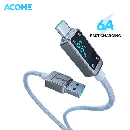 Promo ACOME Kabel Data Seri AI New Lightning Type C 1 Meter Cable LED ...