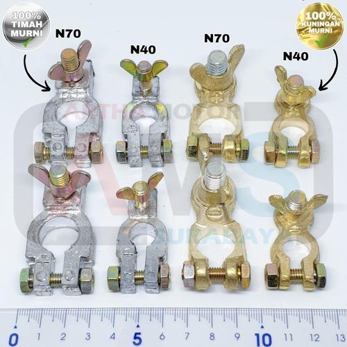 Jual Nepel Klem Terminal Kepala Aki Accu Mobil Kuningan Timah Murni N40 ...