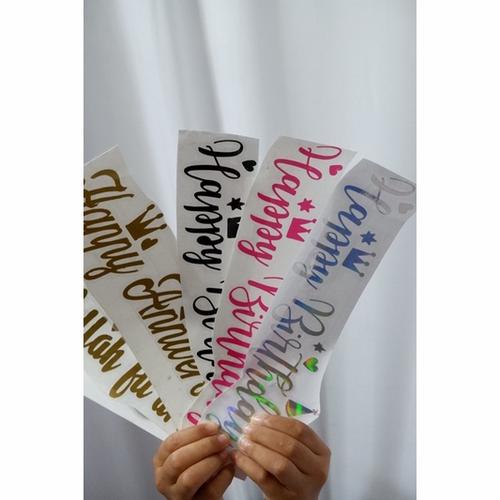 Jual Sticker Cutting Balon Pvc Happy Birthday dan bisa custom - gold ...