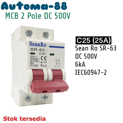 Jual MCB DC 2P C25 25A 500V 2 Poles Solar Panel Surya Circuit Breaker ...