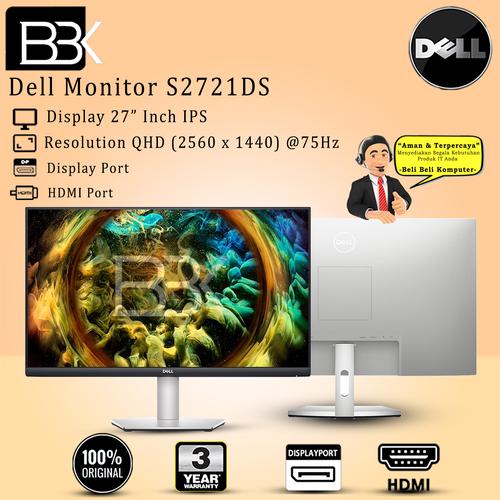 Jual Monitor Dell 27" inch Monitor S2721DS 3 Year - Jakarta Pusat ...