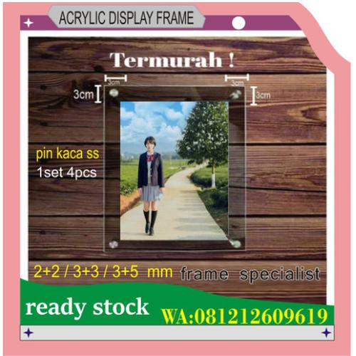 Jual Wall frame/Frame acrylic display poster/brosur A5 3MM ukuran 21x27 ...