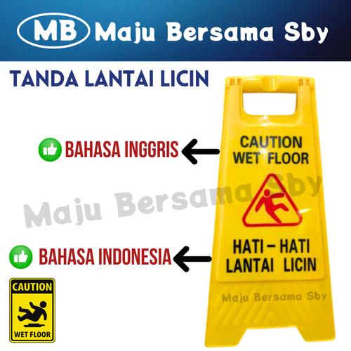 Jual Tanda Papan Peringatan Lantai Basah Licin - Warning Sign Wet Floor ...