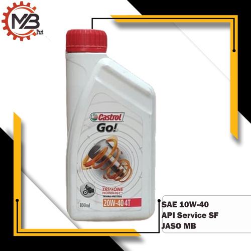 Jual Oli Motor Castrol Go 4T 800 Ml Sae 20W-40At Kemasan Putih Terbaru ...