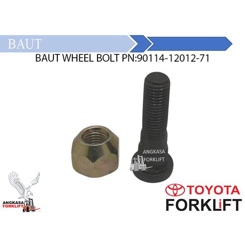 Jual Baut Wheel Bolt 90114-12012-71 Toyota Forklift 7FB15-18 - Kota ...