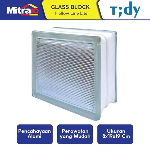 Jual Tidy Glass Block 8x19x19 Transparan Motif Hollow Line Lite - Jakarta Pusat - Mitra10 ...