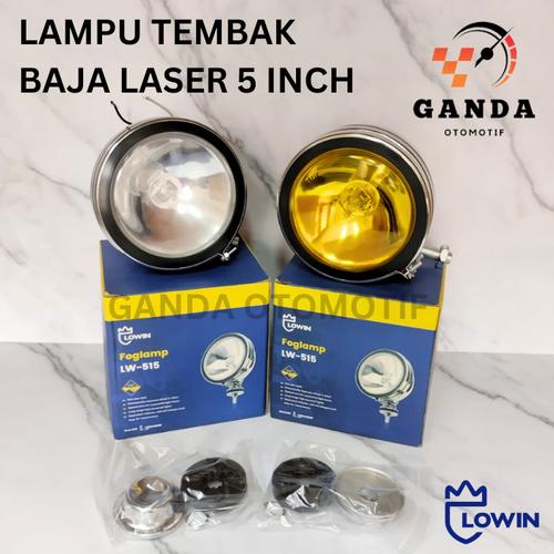 Jual LAMPU TEMBAK BAJA LASER MOBIL MODEL BULAT 5 INCH LOWIN 515 - SET 2PCS - Kuning - Kab ...