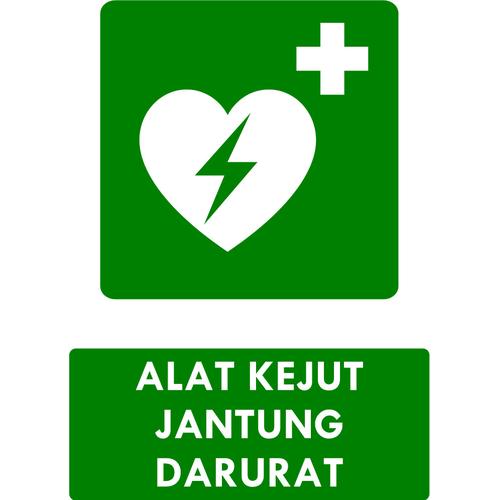 Jual SIGN STICKER RAMBU P3K ALAT KEJUT JANTUNG DARURAT SIGN RAMBU K3 ...