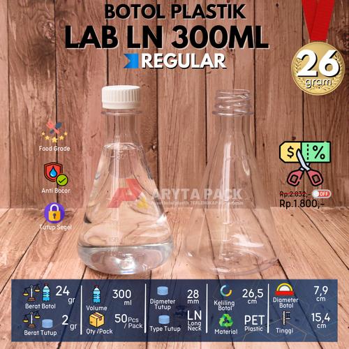 Jual Botol plastik PET 300ml lab minuman jus susu kopi tutup LN - WIB ...