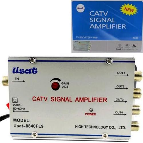 Jual Booster Penjernih & Penguat Sinyal TV + 4 Jalur Splitter 40 DB ...